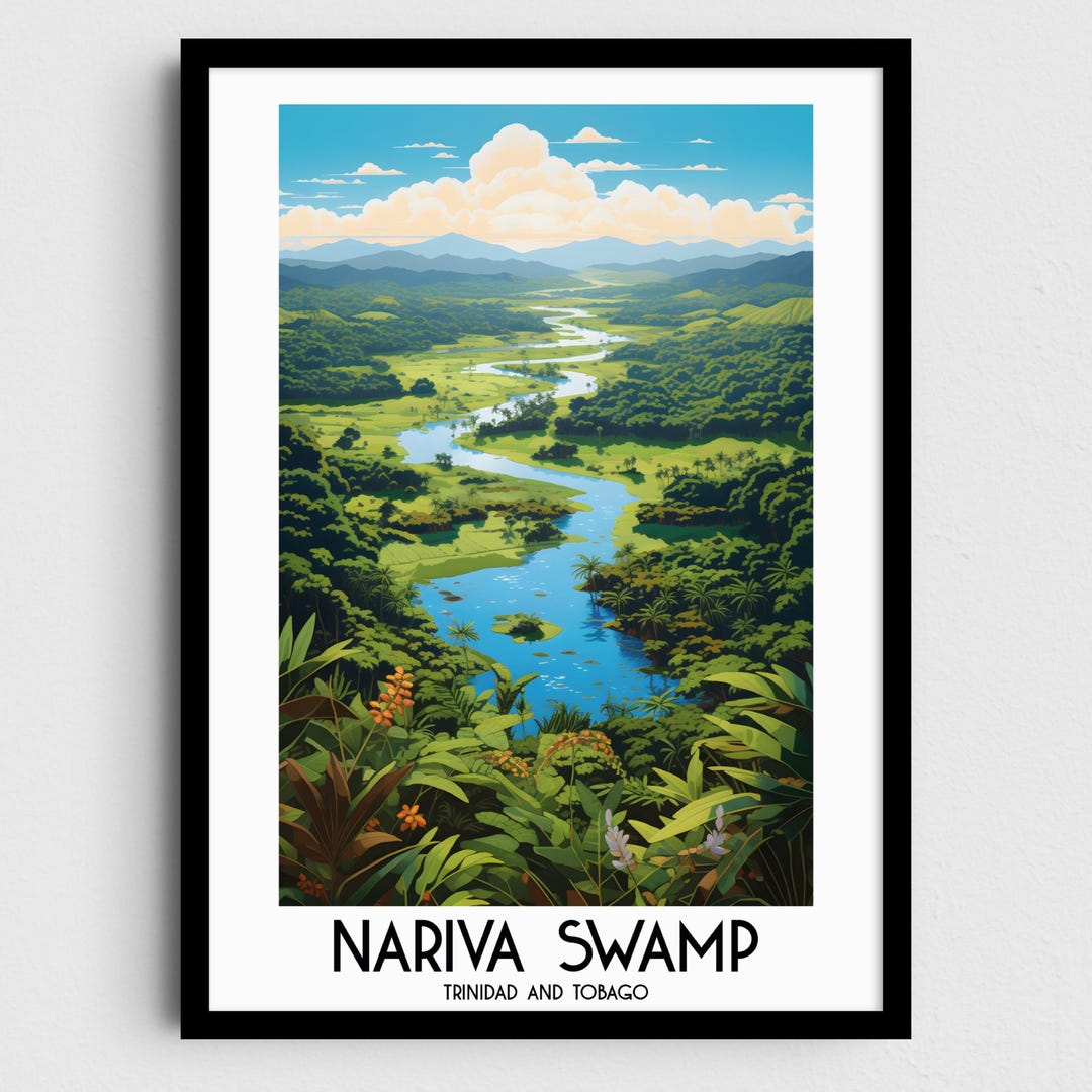 Nariva Swamp Travel Wall Art, Trinidad and Tobago Painting Gifts ...