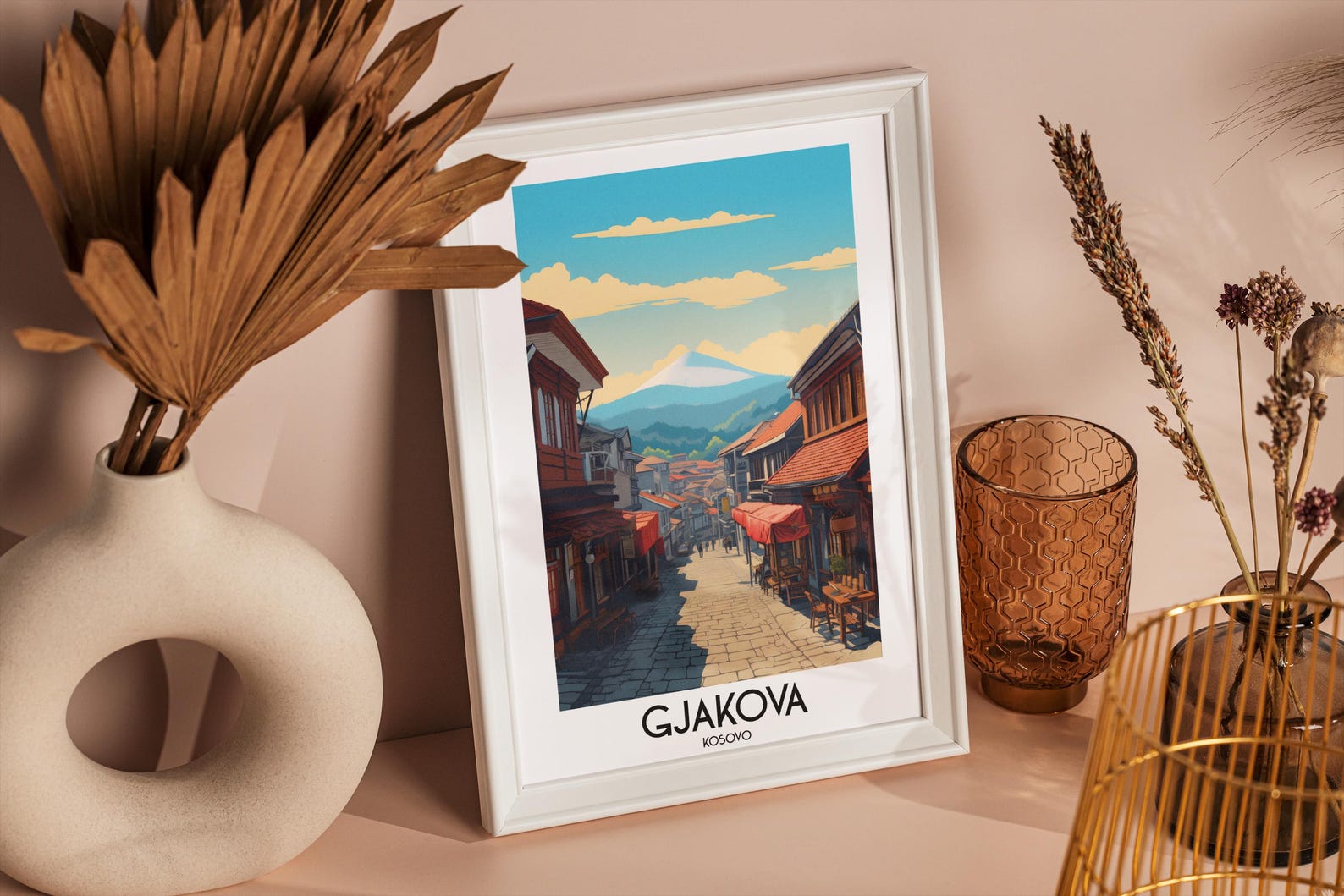 Gjakova Kosovo Travel Poster, Balkans Home Decor (digital Download) - Etsy