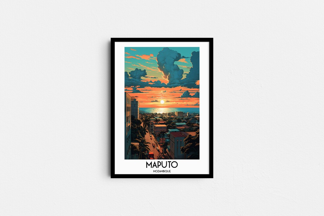 Maputo Travel Wall Art, Mozambique Painting Gifts, Africa Home Decor, Digital Prints Posters ...