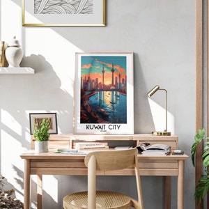 Kuwait City Travel Wall Art, Middle East Painting Gifts, Kuwaiti Home ...
