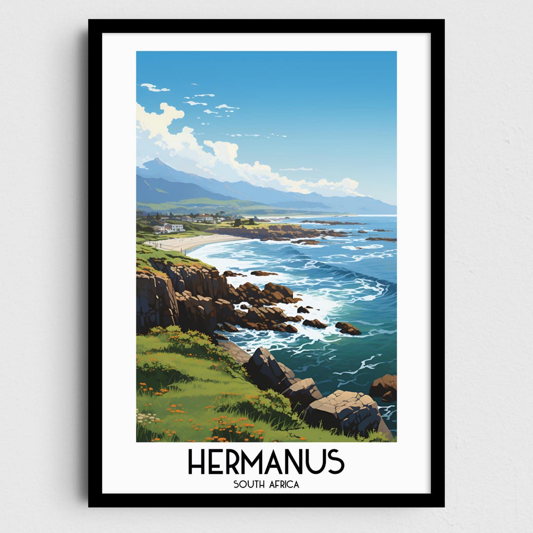 Hermanus Travel Wall Art, South Africa Painting Gifts, African Home ...