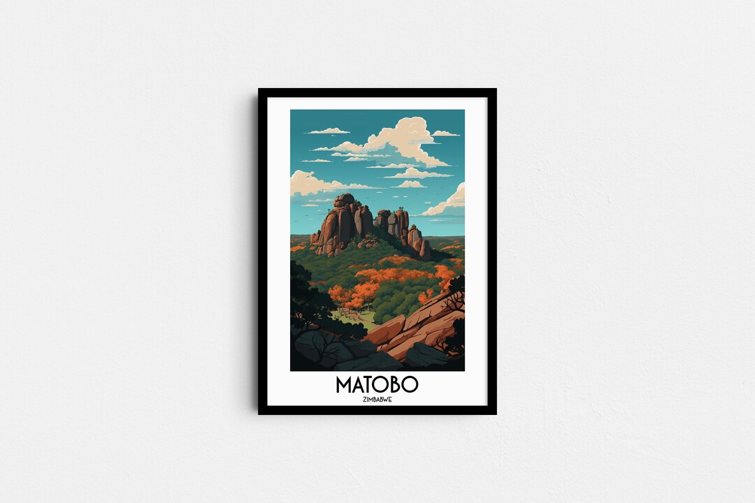 Matobo Travel Wall Art, Zimbabwe Painting Gifts, Africa Home Decor ...