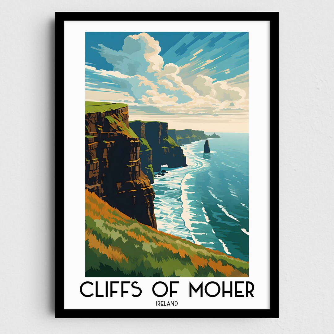 Cliffs of Moher Painting, Ireland Travel Art (digital Download) - Etsy