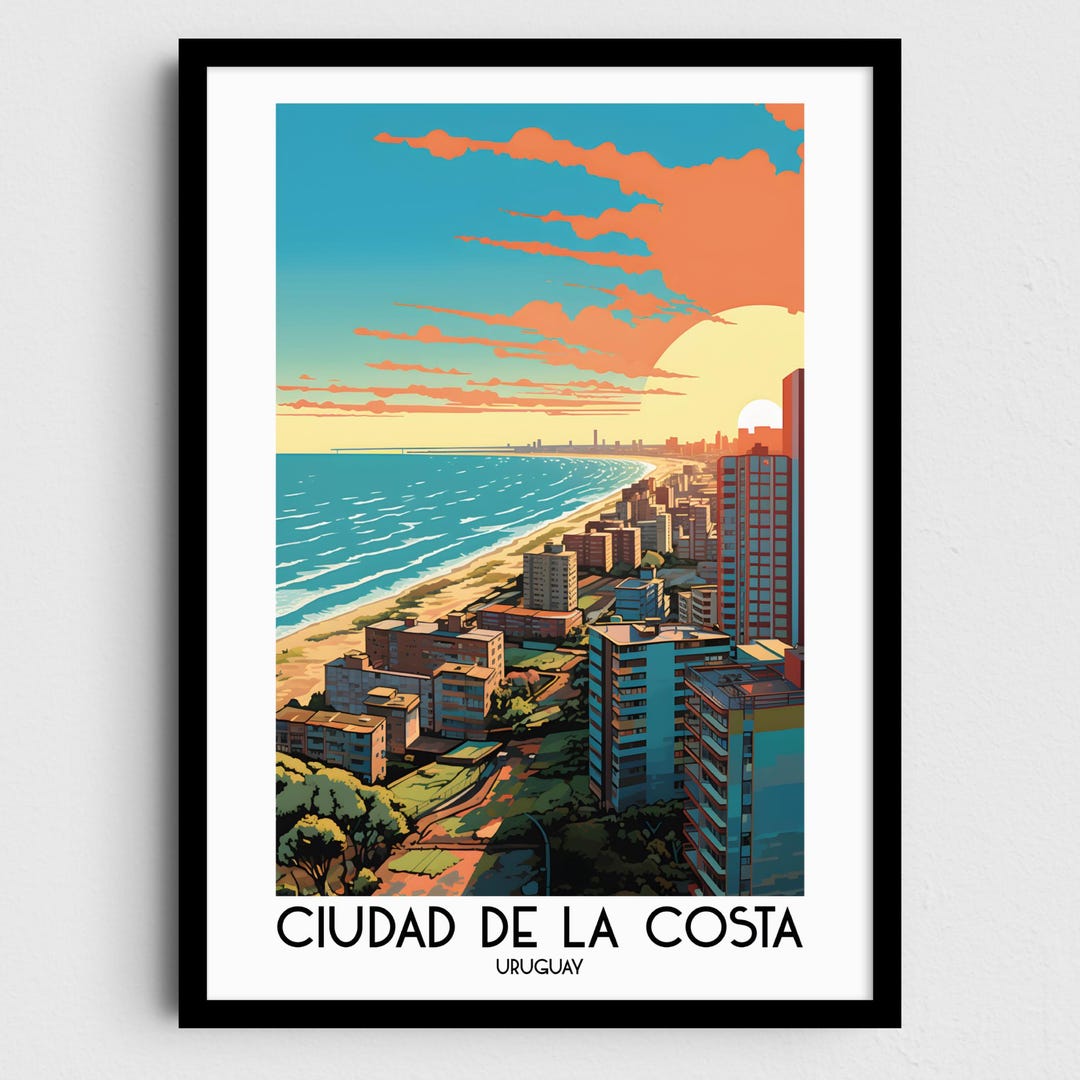 Ciudad De La Costa Travel Wall Art, Uruguay Painting Gifts, South ...