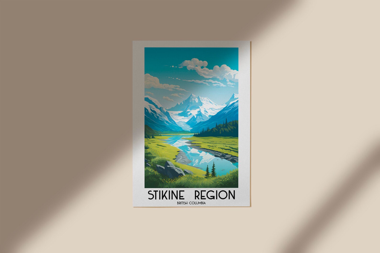 Stikine Region Travel Wall Art, British Columbia Painting Gifts, Canada ...