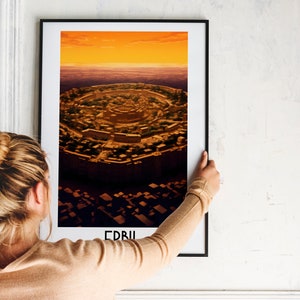 Erbil Travel Wall Art, Iraq Painting Gifts, Middle East Home Decor ...