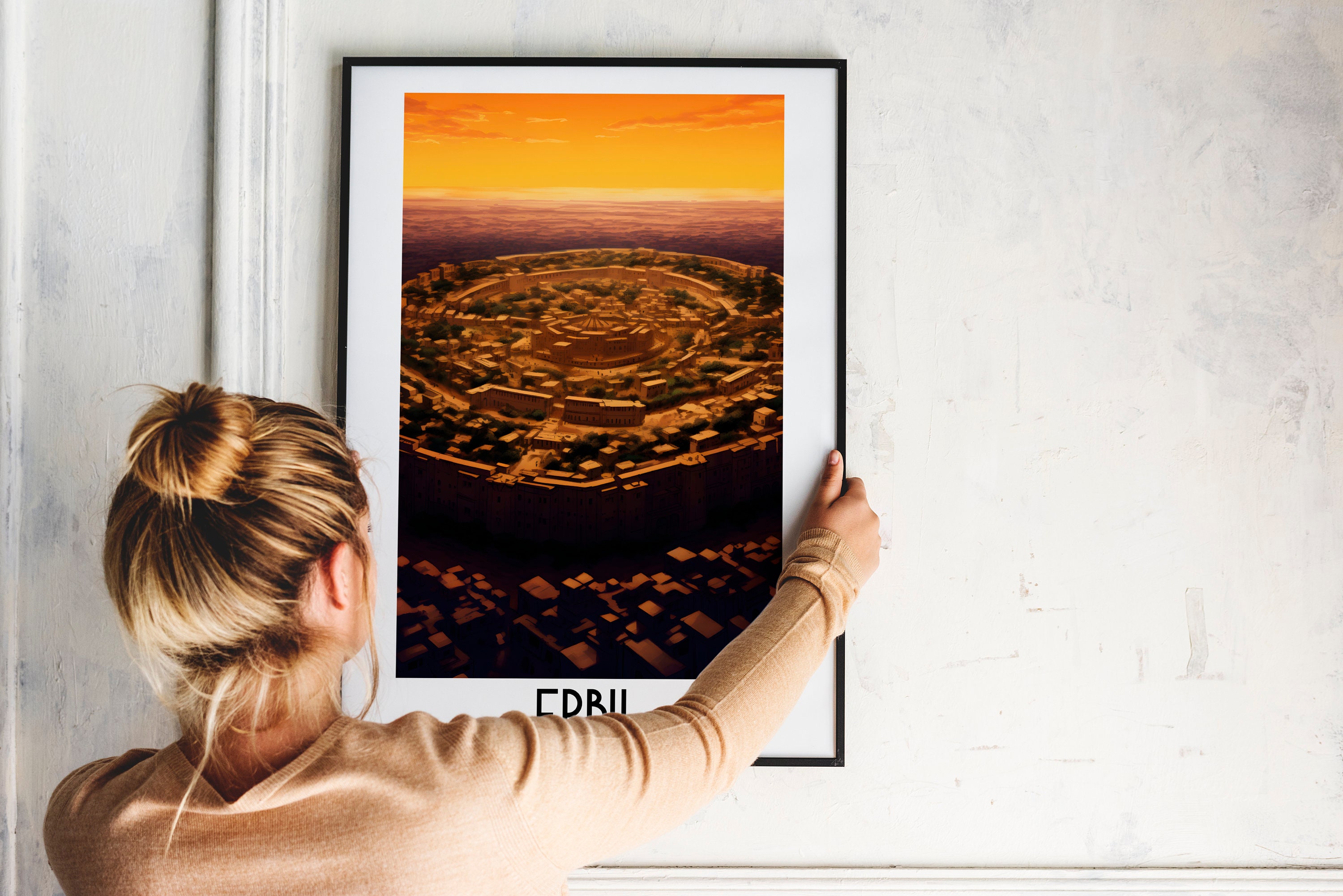 Erbil Travel Wall Art, Iraq Painting Gifts, Middle East Home Decor ...