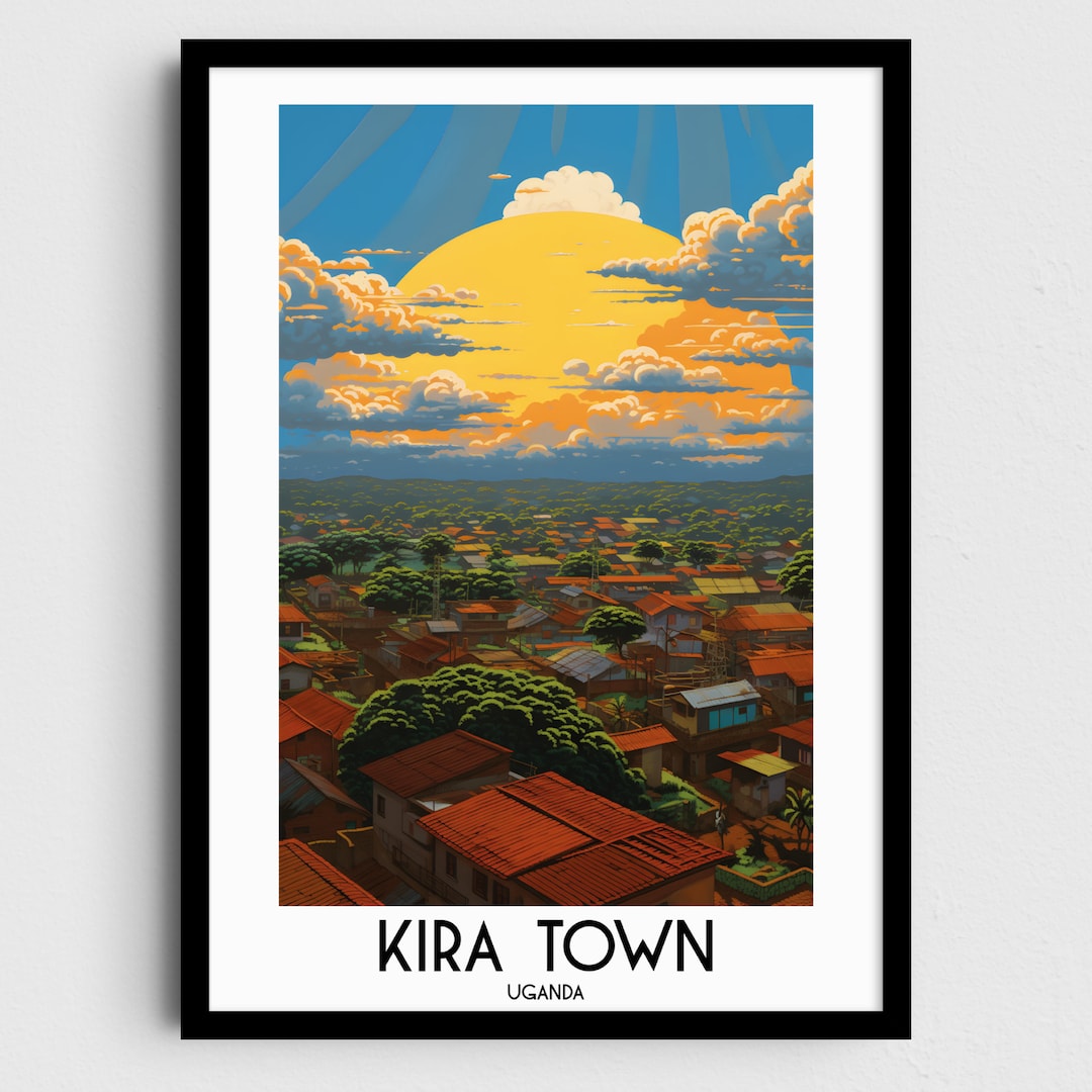 Kira Town Travel Wall Art, Uganda Painting Gifts, Africa Home Decor ...
