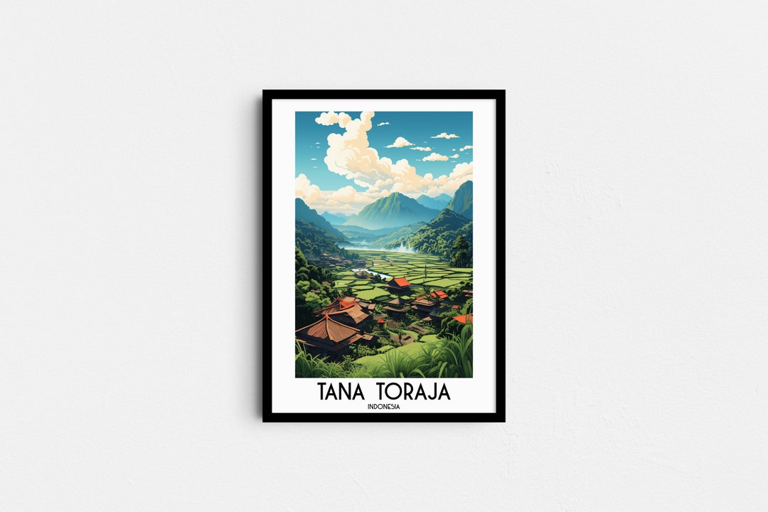 Tana Toraja Travel Wall Art, Indonesia Painting Gifts, Asia Home Decor ...