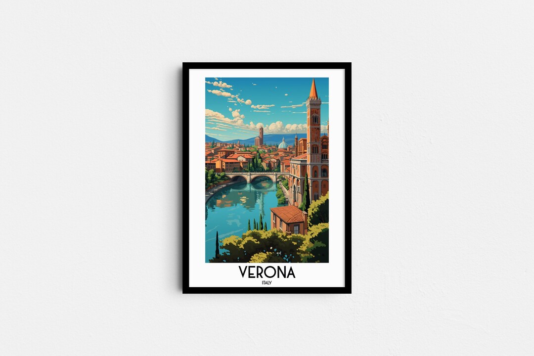 Verona Travel Wall Art, Italy Painting Gifts, Europe Home Decor ...