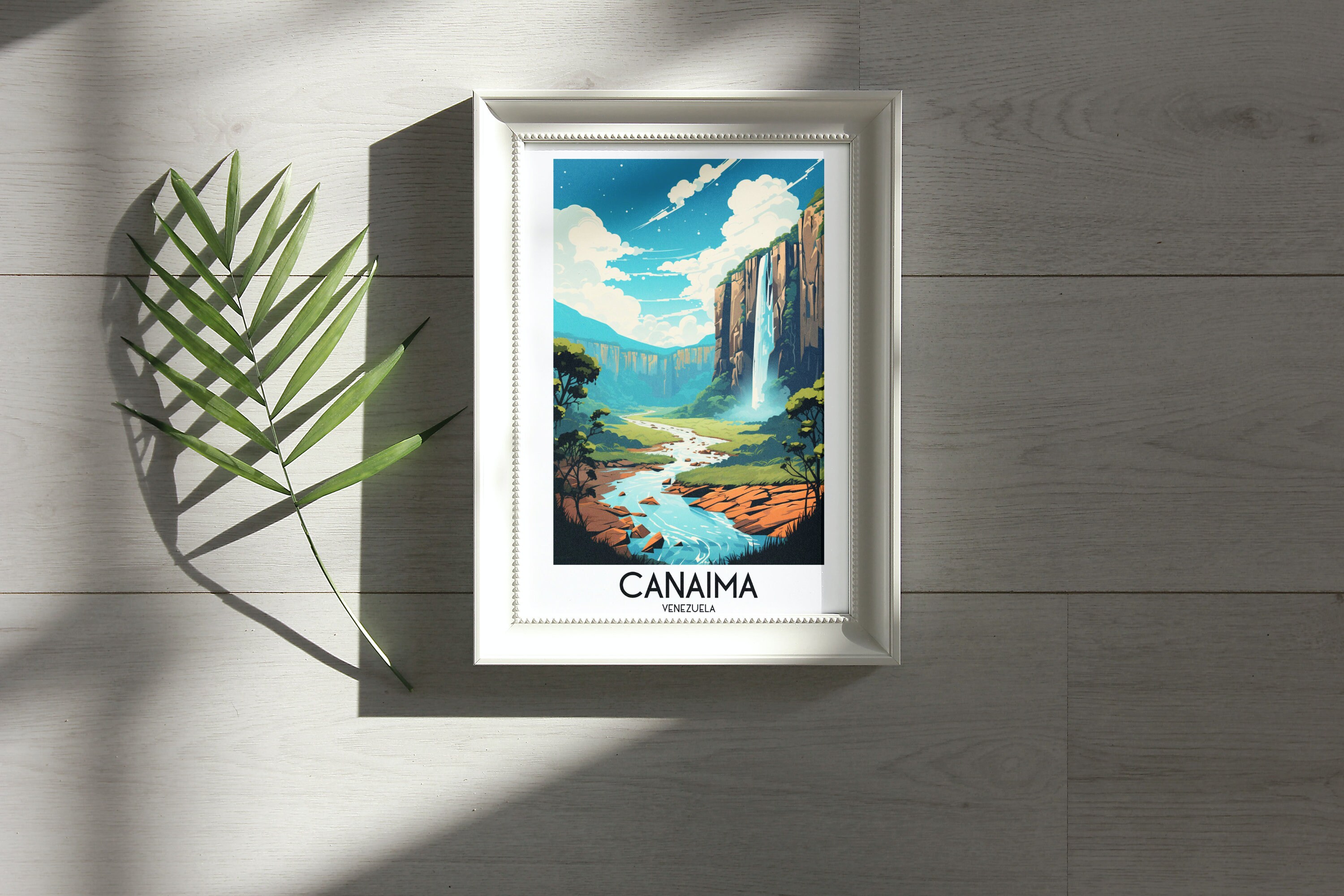 Canaima National Park Art Print, Venezuela Travel Poster (digital ...
