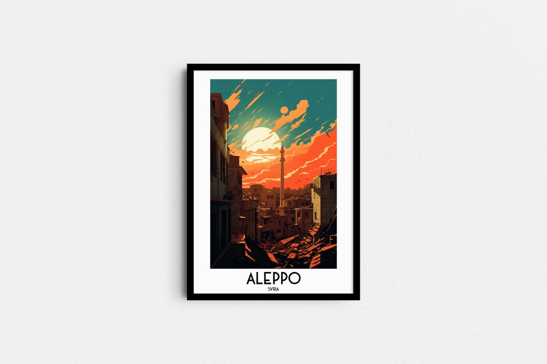 Aleppo Travel Wall Art, Syria Painting Gifts, Middle East Home Decor ...