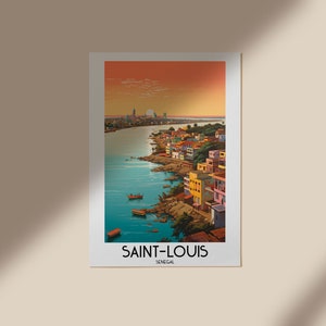 Saint-louis Travel Wall Art, Senegal Painting Gifts, Africa Home Decor ...