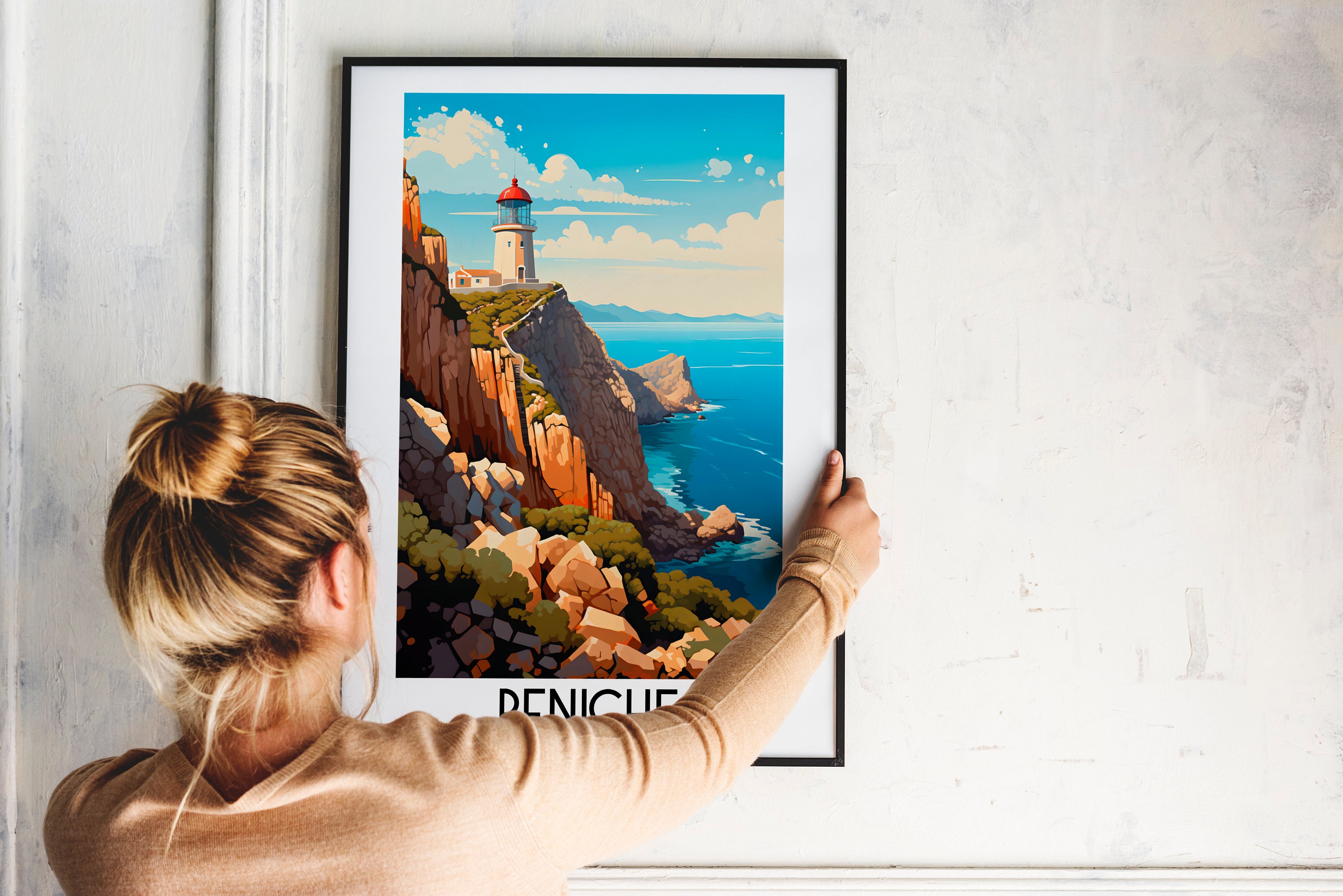Peniche Travel Wall Art, Portugal Painting Gifts, Europe Home Decor ...
