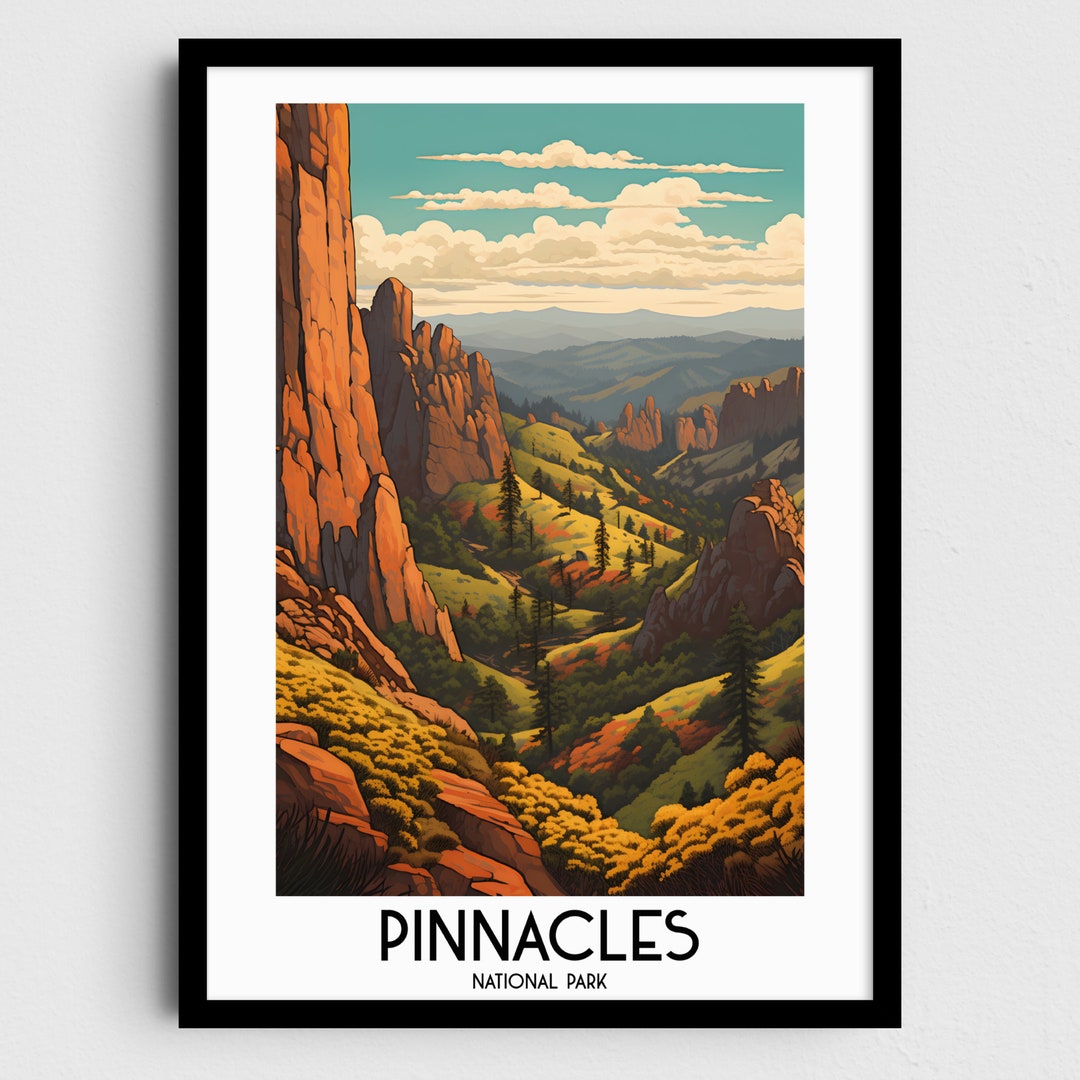 Pinnacles National Park Travel Wall Art, California Painting Gifts, USA ...