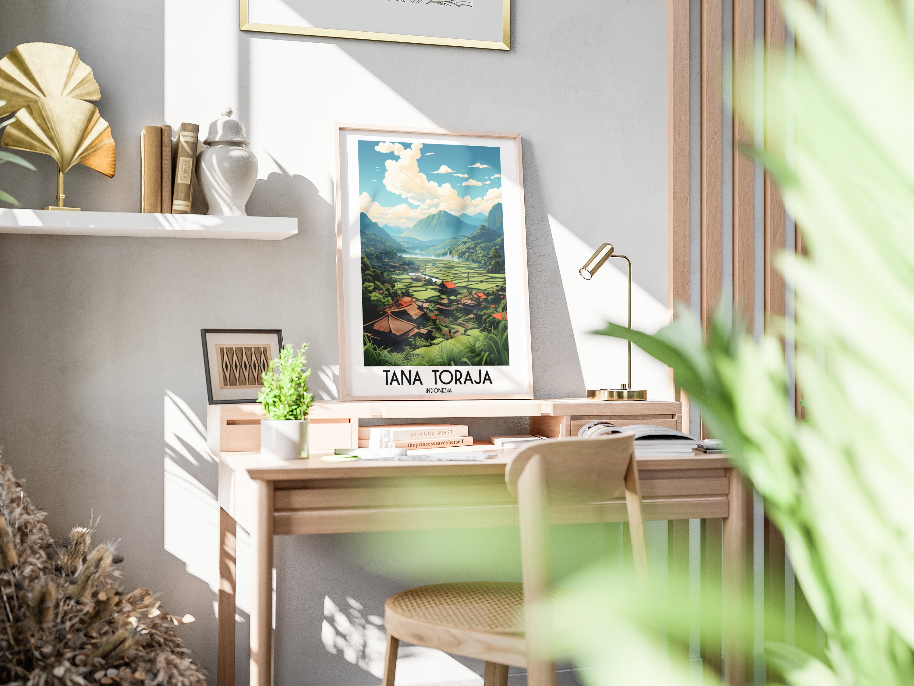 Tana Toraja Travel Wall Art, Indonesia Painting Gifts, Asia Home Decor ...