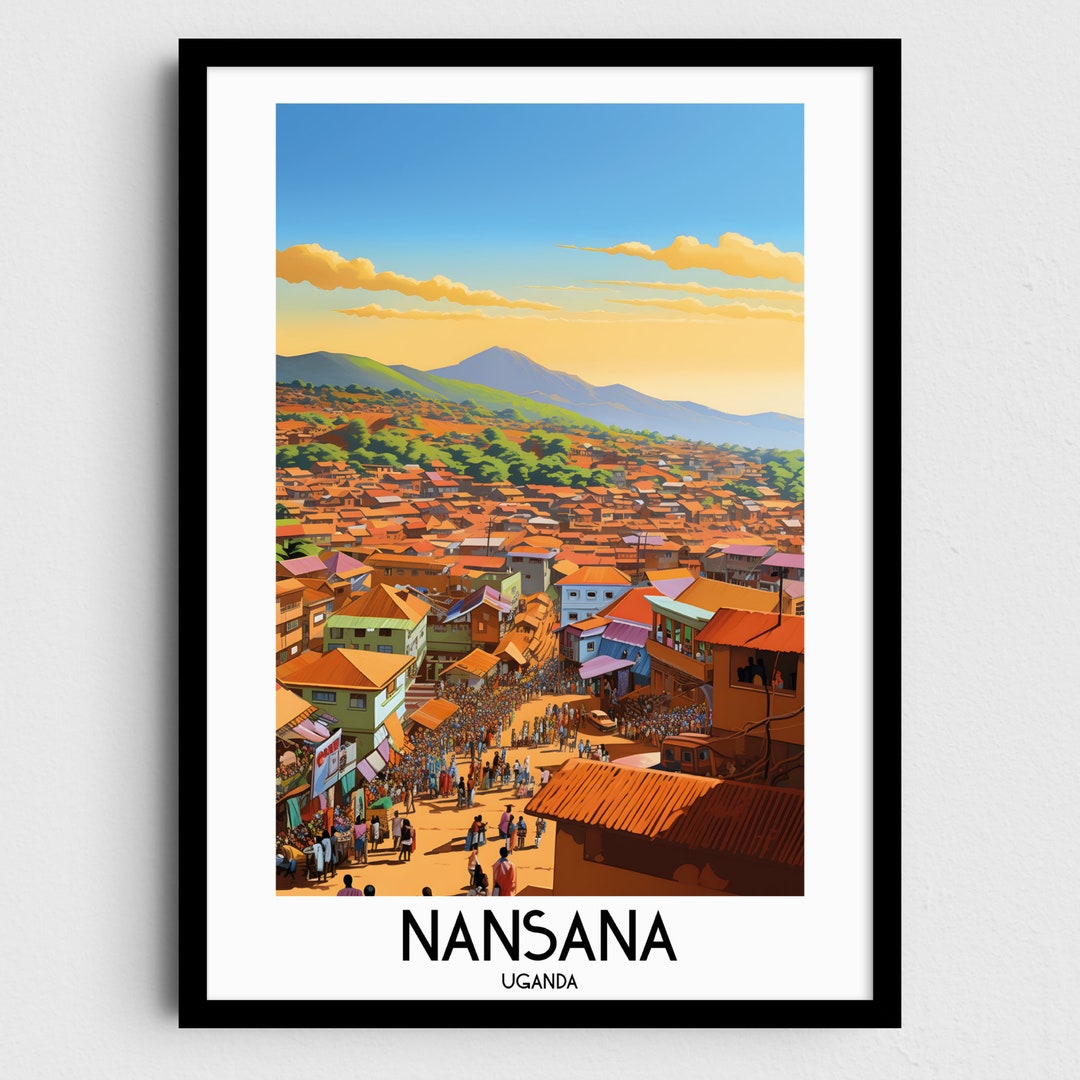 Nansana Travel Wall Art, Uganda Painting Gifts, Africa Home Decor ...