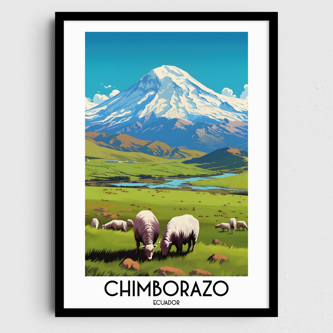 Chimborazo Travel Wall Art, Ecuador Painting Gifts, South America Home ...