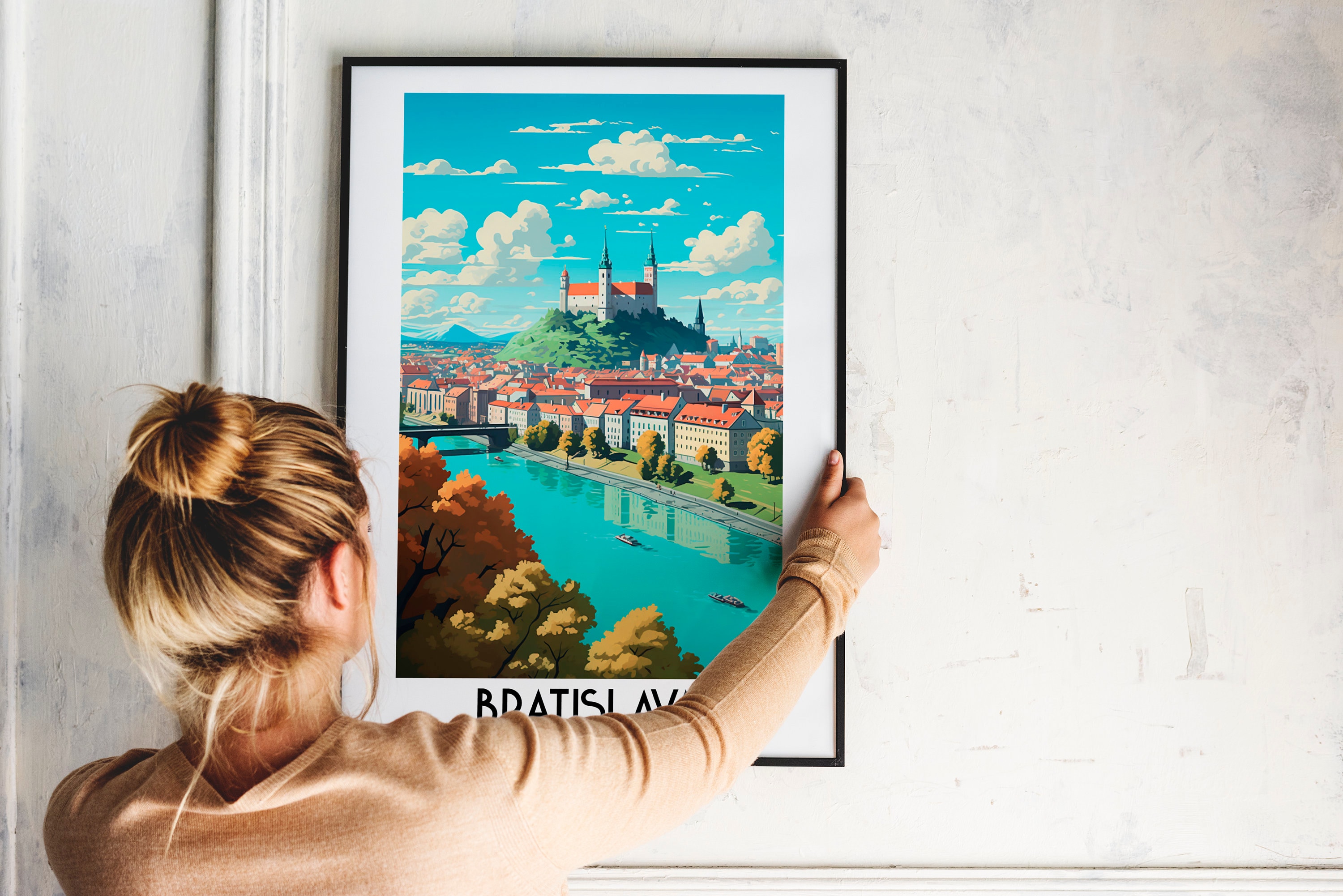 Bratislava Travel Wall Art, Slovakia Painting Gifts, Europe Home Decor ...