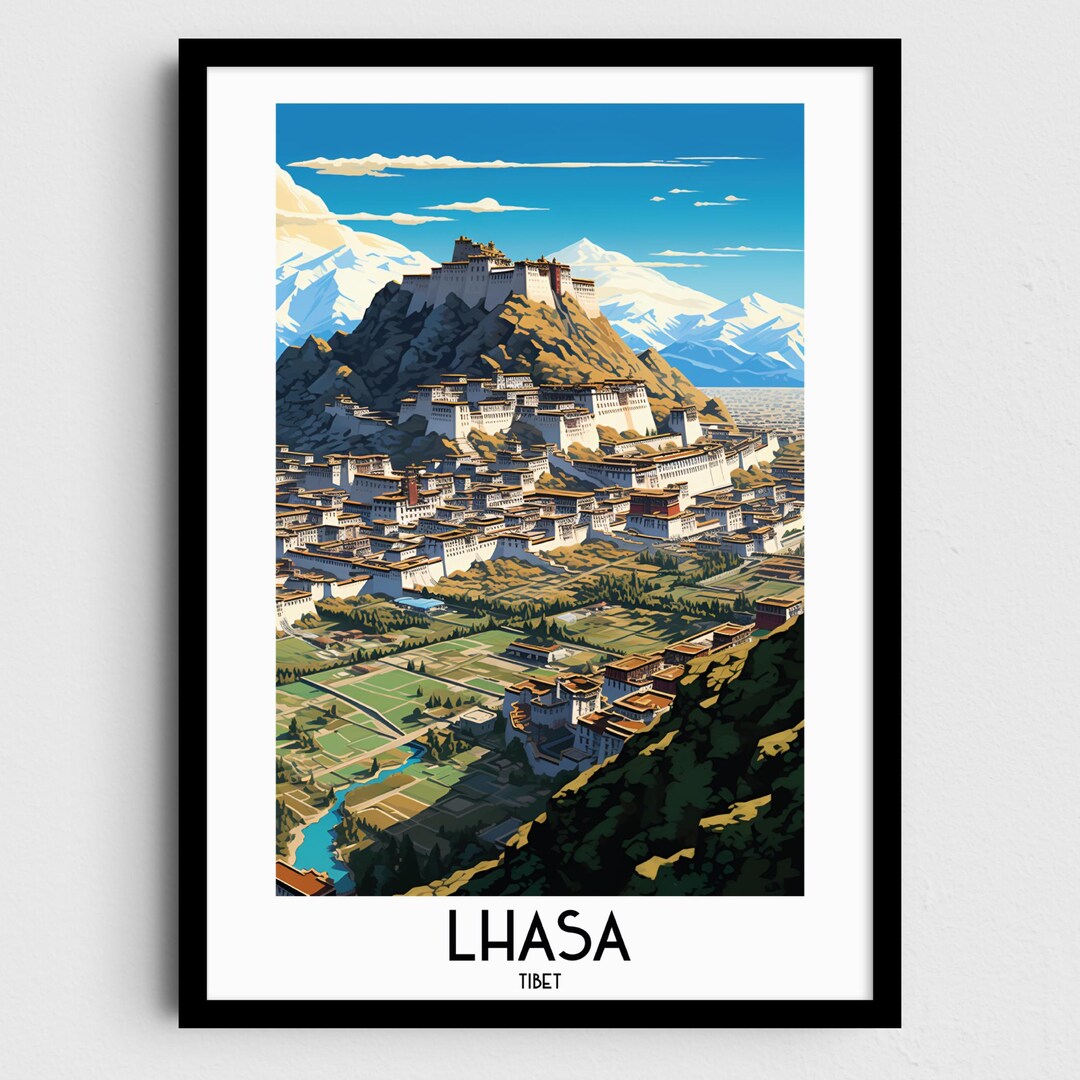 Lhasa Travel Wall Art, China Painting Gifts, Asia Home Decor, Digital ...