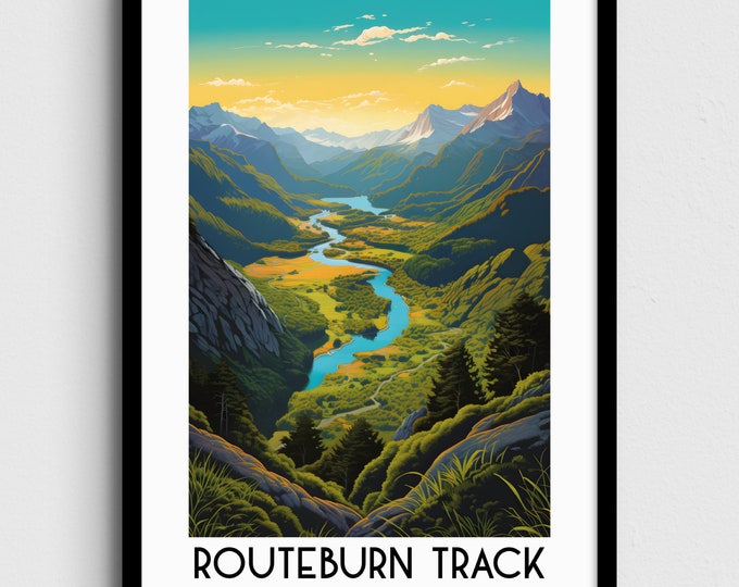 Mt Cook Travel Poster - Etsy New Zealand