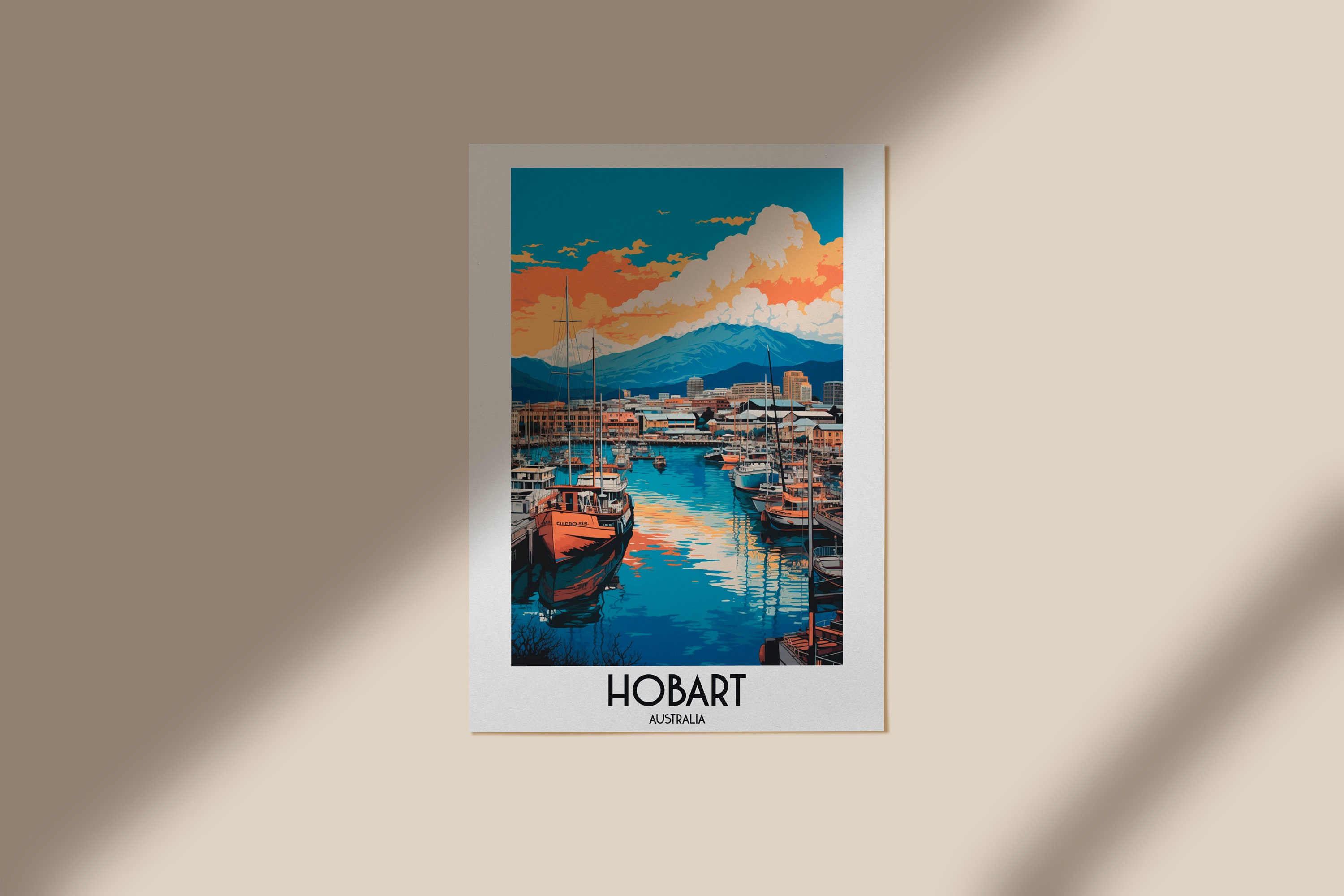 Hobart Travel Wall Art Tasmania Painting Gifts Australia - Etsy Australia