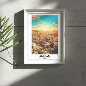 Amman Jordan Travel Poster, Middle East Home Decor (digital Download ...