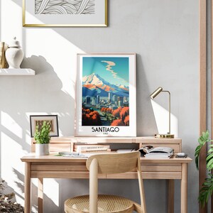 Santiago Travel Wall Art, Chile Painting Gifts, South America Home ...