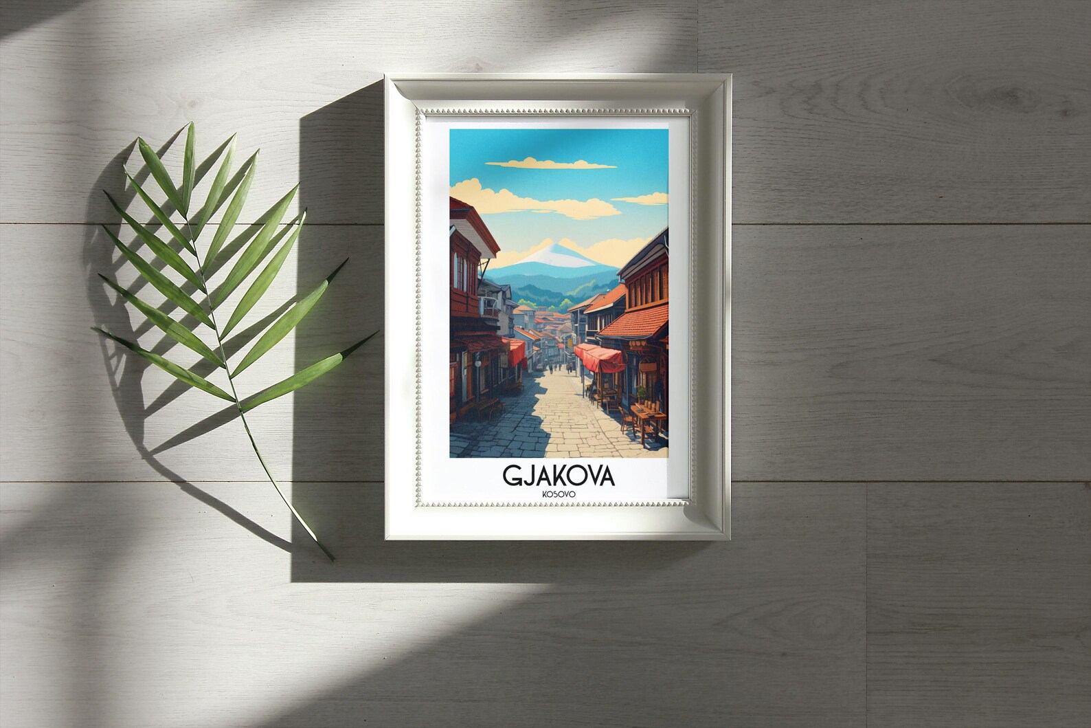 Gjakova Kosovo Travel Poster, Balkans Home Decor (digital Download) - Etsy