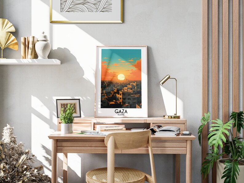 Gaza Travel Wall Art, Palestine Painting Gifts, Middle East Home Decor ...