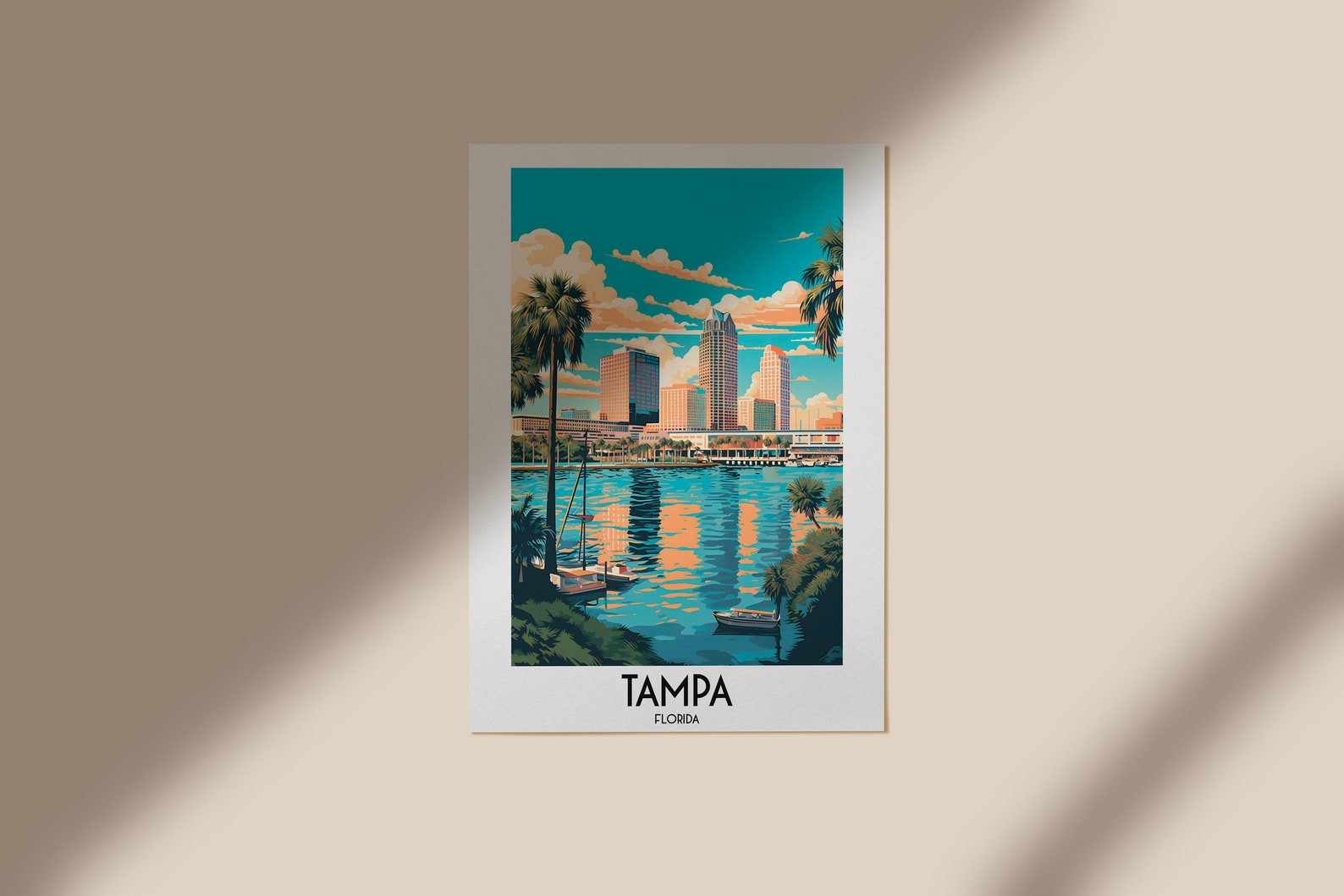 Tampa Florida Travel Poster, Home Decor Art (digital Download) - Etsy