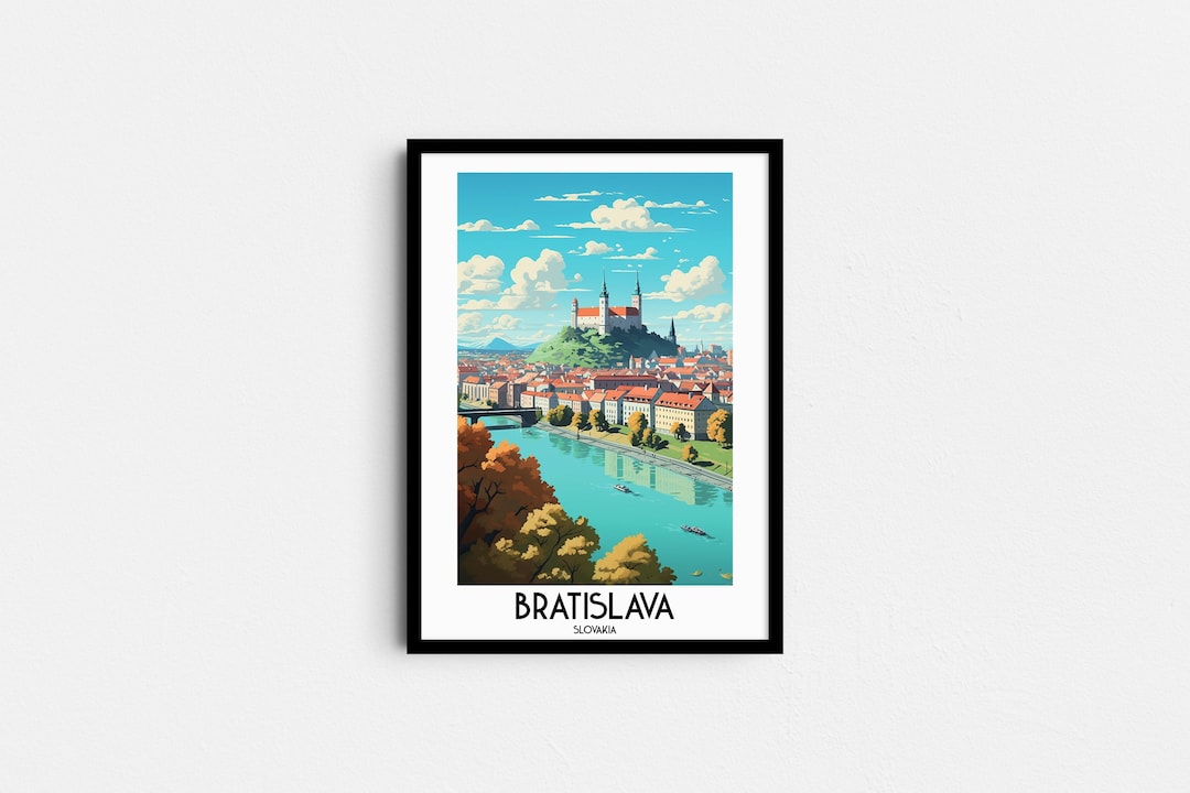 Bratislava Travel Wall Art, Slovakia Painting Gifts, Europe Home Decor ...