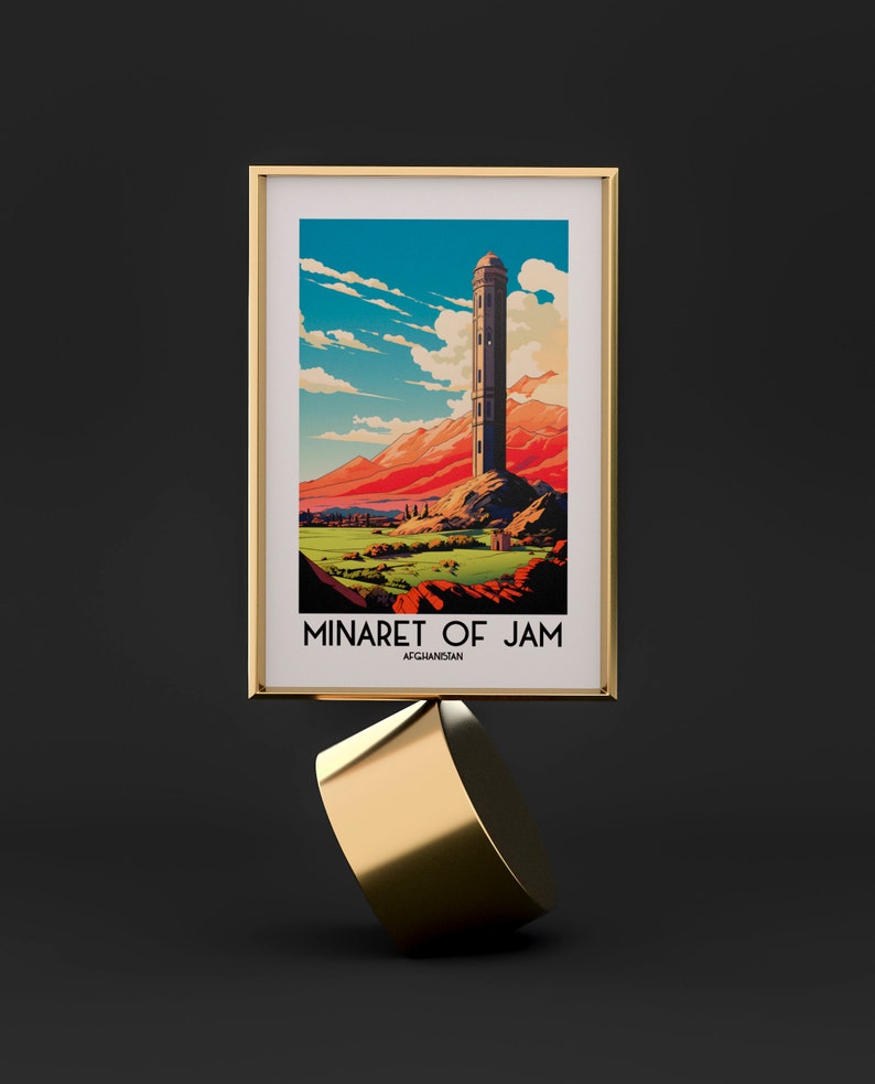 Minaret of Jam Travel Wall Art, Afghanistan Painting Gifts, Asia Home ...