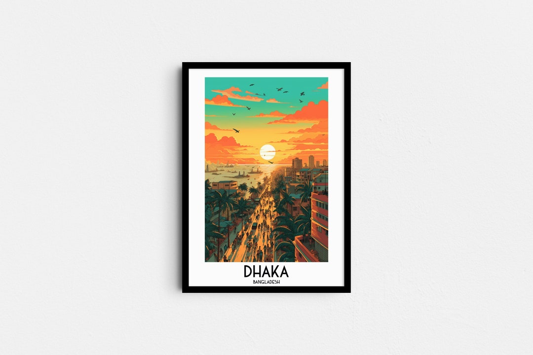 Dhaka Travel Wall Art, Bangladesh Painting Gifts, Asia Home Decor ...
