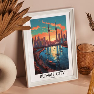 Kuwait City Travel Wall Art, Middle East Painting Gifts, Kuwaiti Home ...