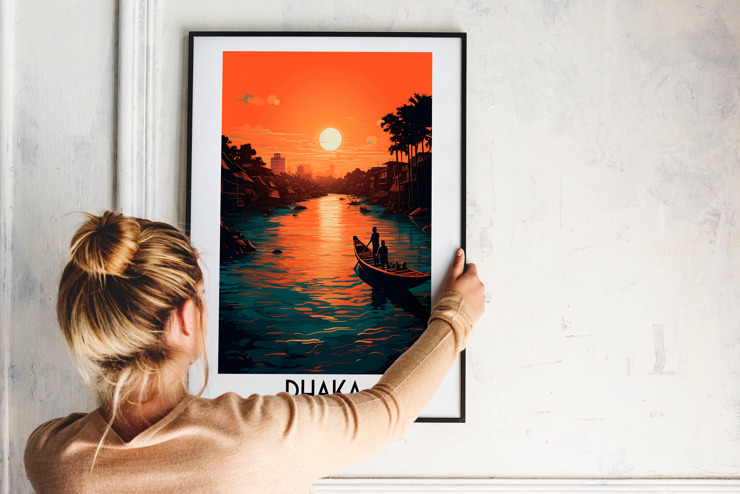 Dhaka Travel Wall Art, Bangladesh Painting Gifts, Asia Home Decor ...