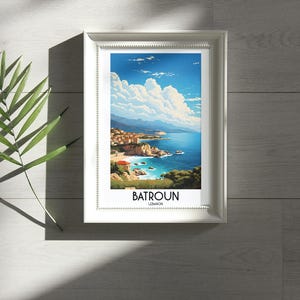 Batroun Travel Wall Art, Lebanon Painting Gifts, Middle East Home Decor ...