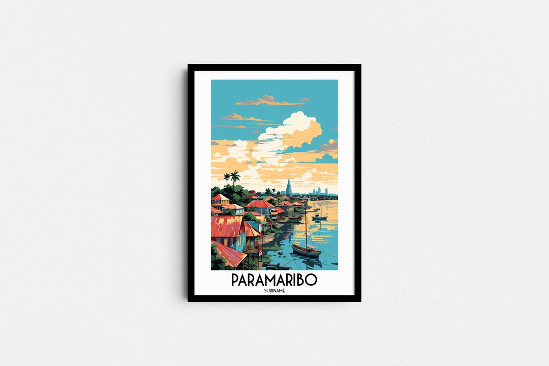 Paramaribo Travel Wall Art, Suriname Painting Gifts, South America Home Decor, Digital Prints ...
