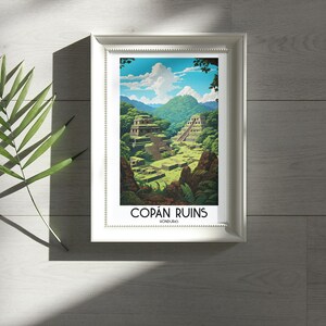 Copán Ruins Travel Wall Art, Honduras Painting Gifts, Central America ...