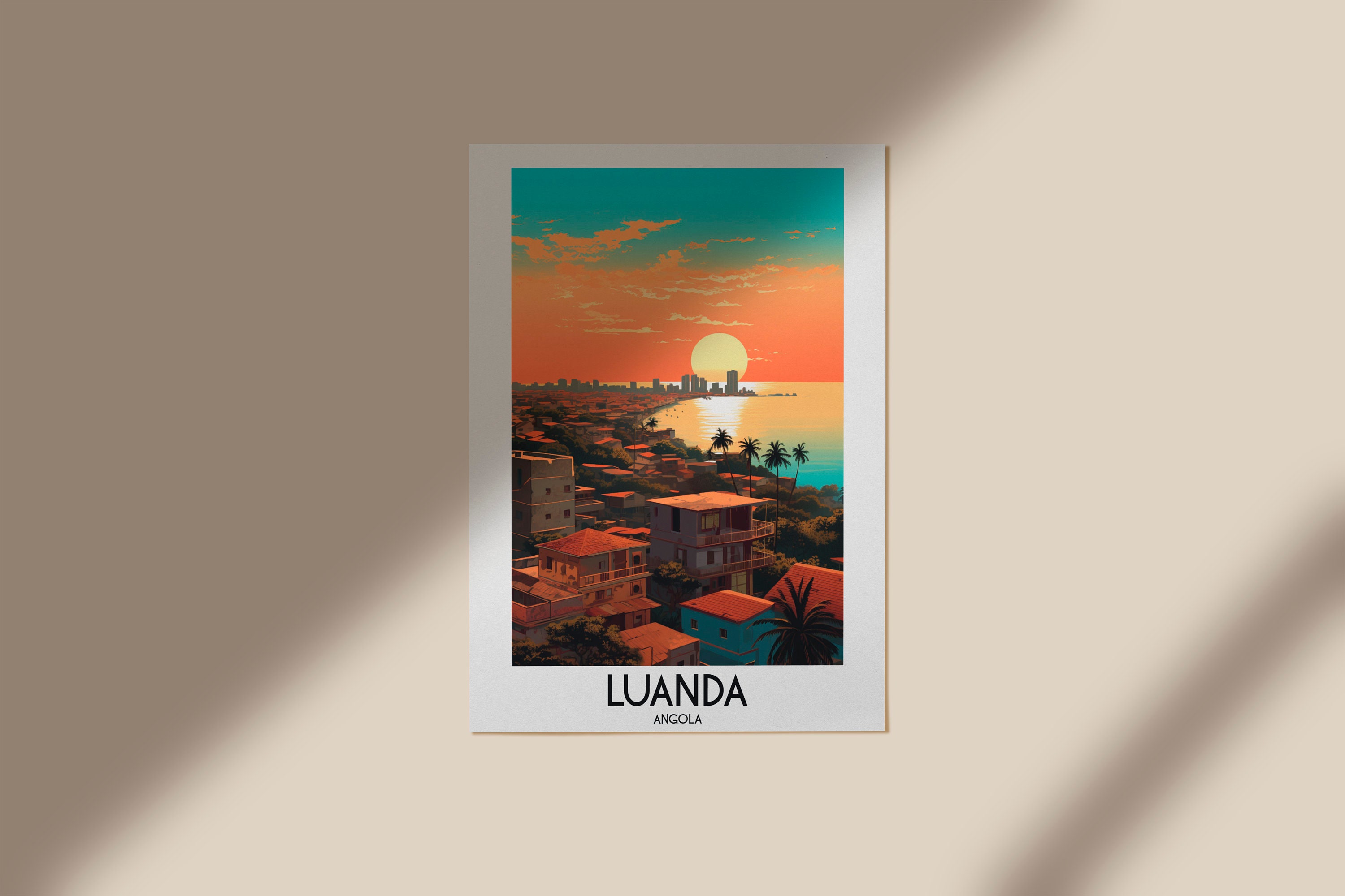 Luanda Travel Wall Art Angola Painting Gifts Africa Home - Etsy
