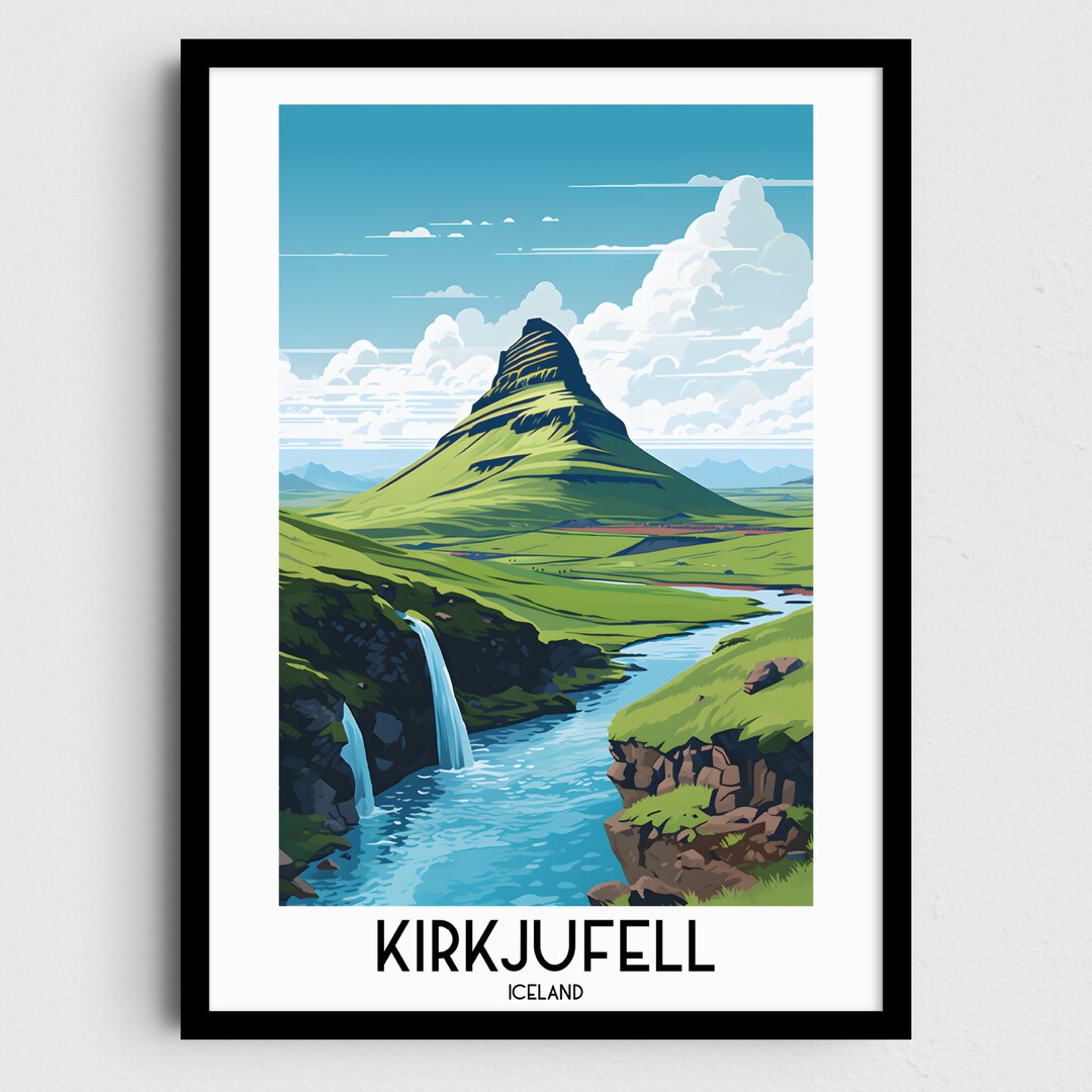 Kirkjufell Travel Wall Art, Iceland Painting Gifts, Europe Home Decor ...