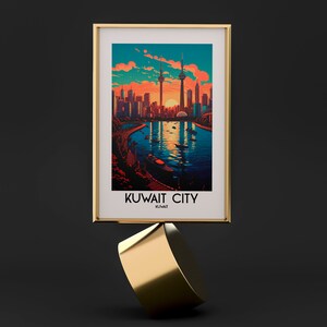 Kuwait City Travel Wall Art, Middle East Painting Gifts, Kuwaiti Home ...