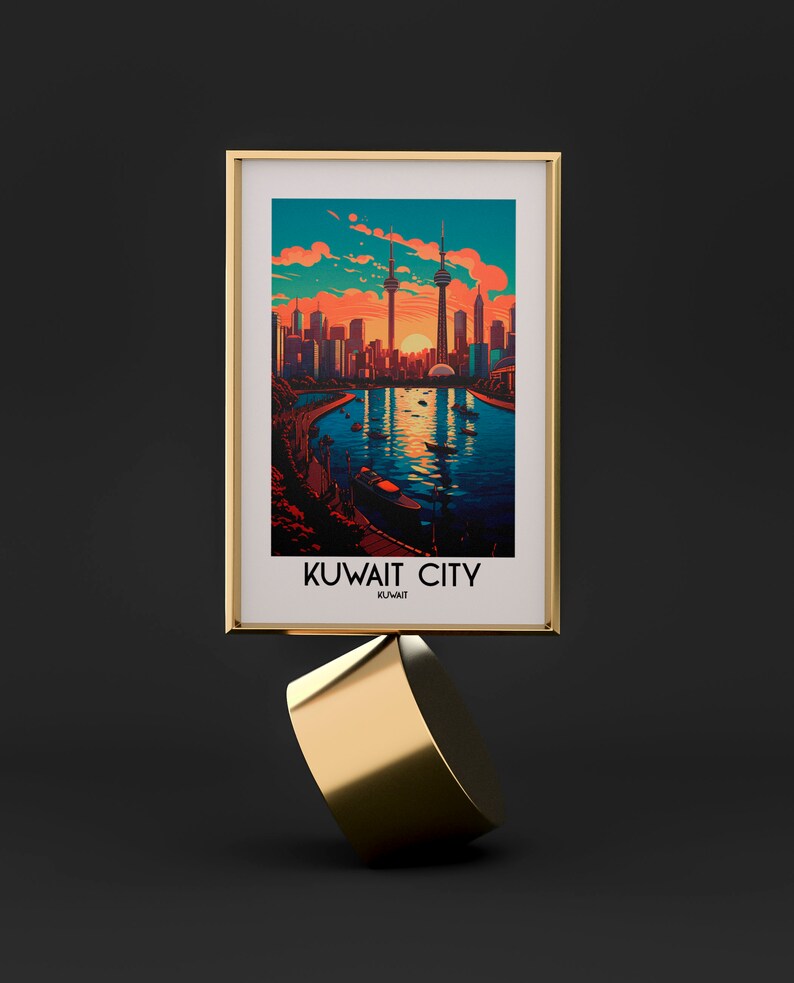 Kuwait City Travel Wall Art, Middle East Painting Gifts, Kuwaiti Home ...