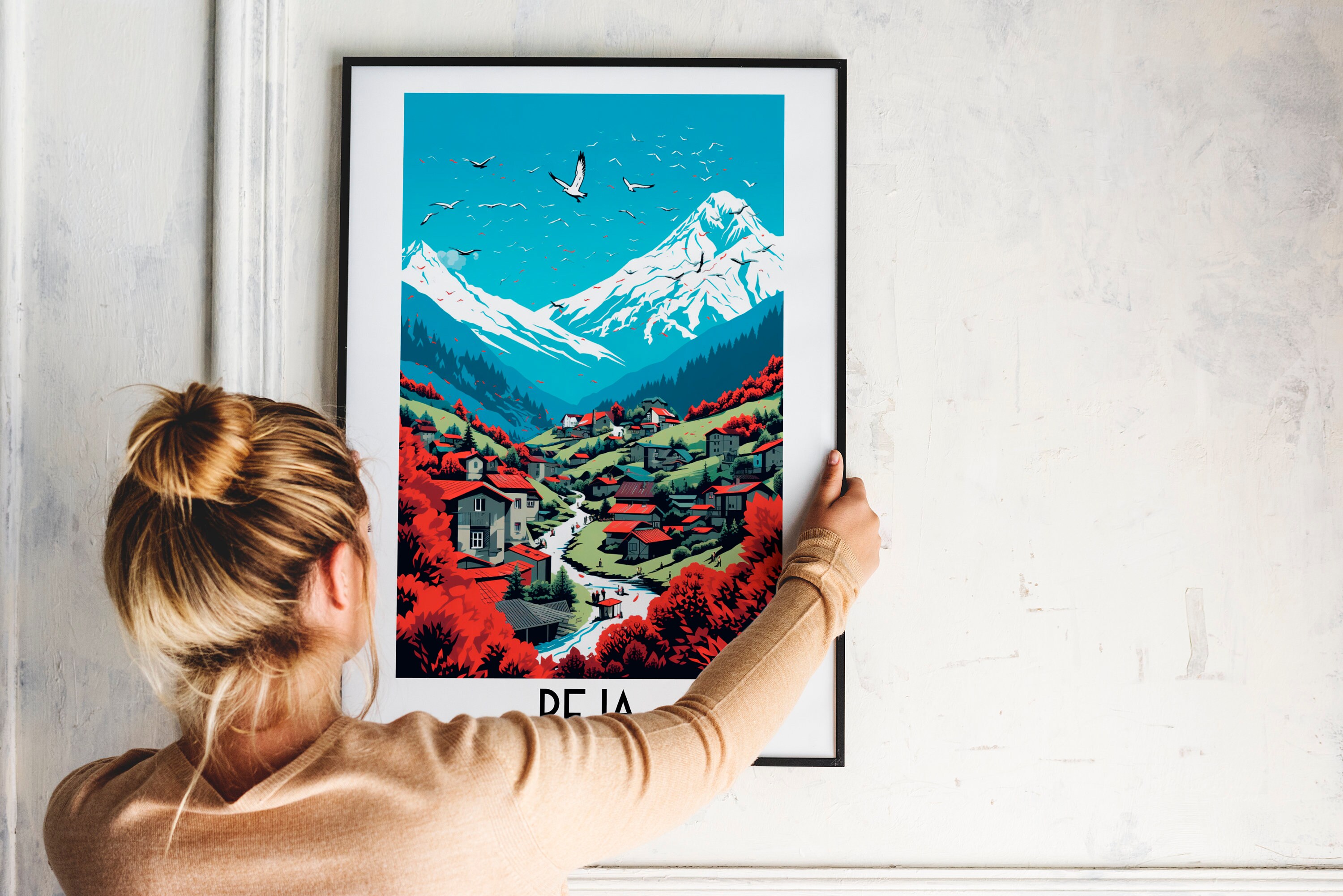 Peja Travel Wall Art, Kosovo Painting Gifts, Balkans Home Decor ...