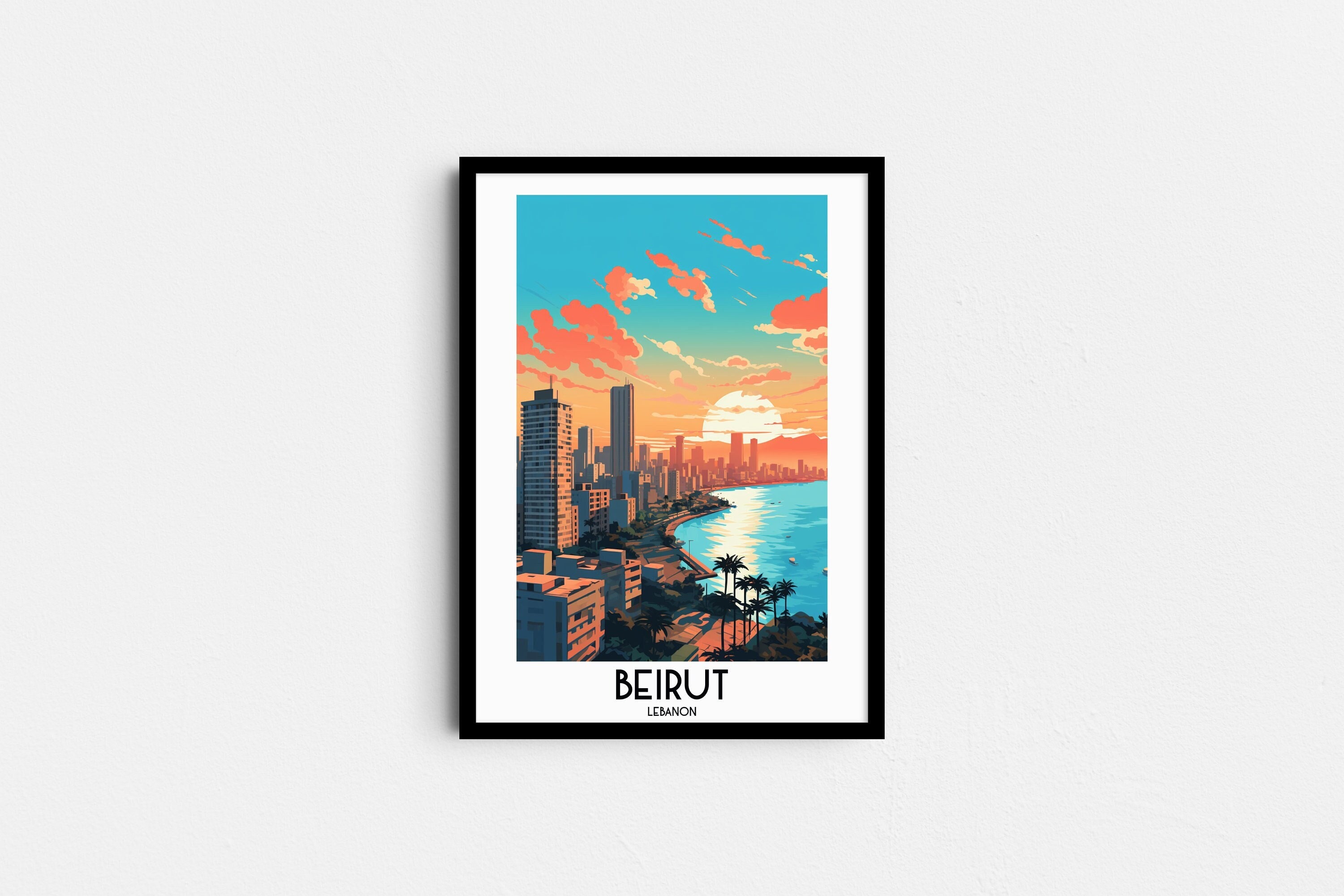 Beirut Travel Wall Art Lebanon Painting Gifts Asia Home - Etsy