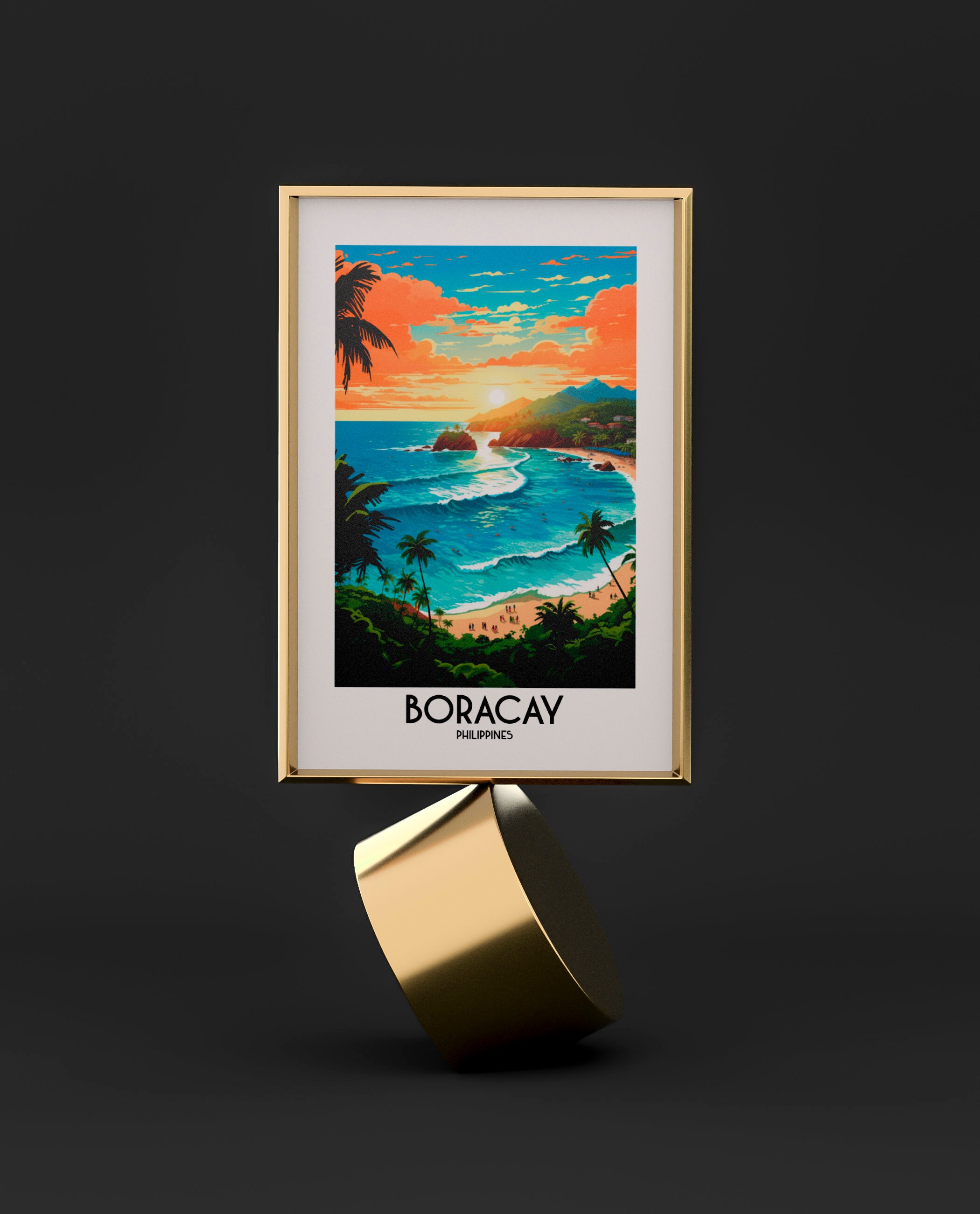 Boracay Travel Wall Art Philippines Painting Gifts Asia Home - Etsy