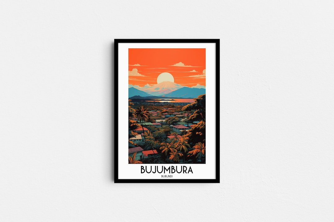 Bujumbura Travel Wall Art, Burundi Painting Gifts, Africa Home Decor ...