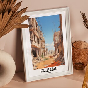 Fallujah Travel Wall Art, Iraq Painting Gifts, Middle East Home Decor ...
