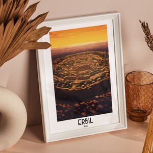 Erbil Travel Wall Art, Iraq Painting Gifts, Middle East Home Decor ...