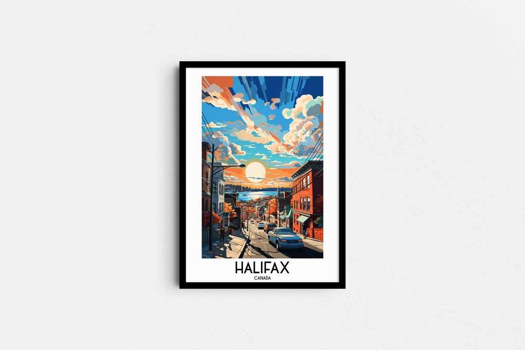 Halifax Travel Wall Art, Canada Painting Gifts, Nova Scotia Home Decor ...